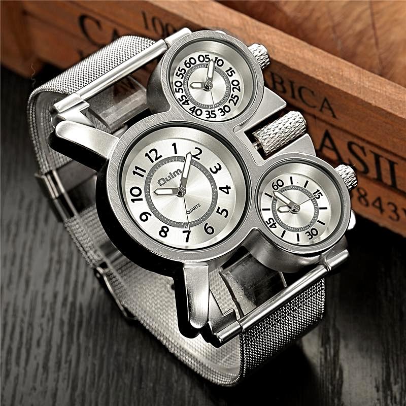 Three Time Zones Multi-dial Men's Watch - Unique Gifts for Men - Unique ...